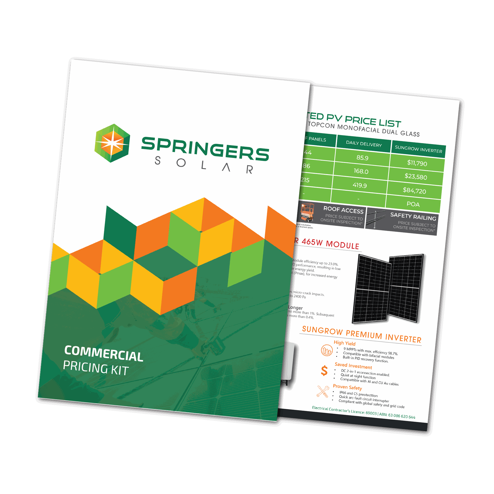 Commercial Pricelist | Springers Solar